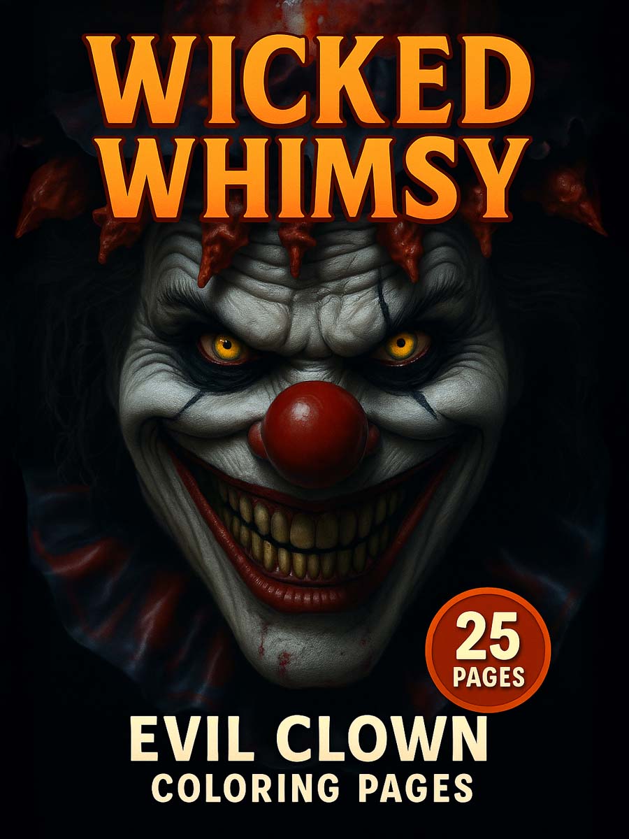 Wicked Whimsy – 25 Evil Clown Coloring Pages - Fun With Crayons